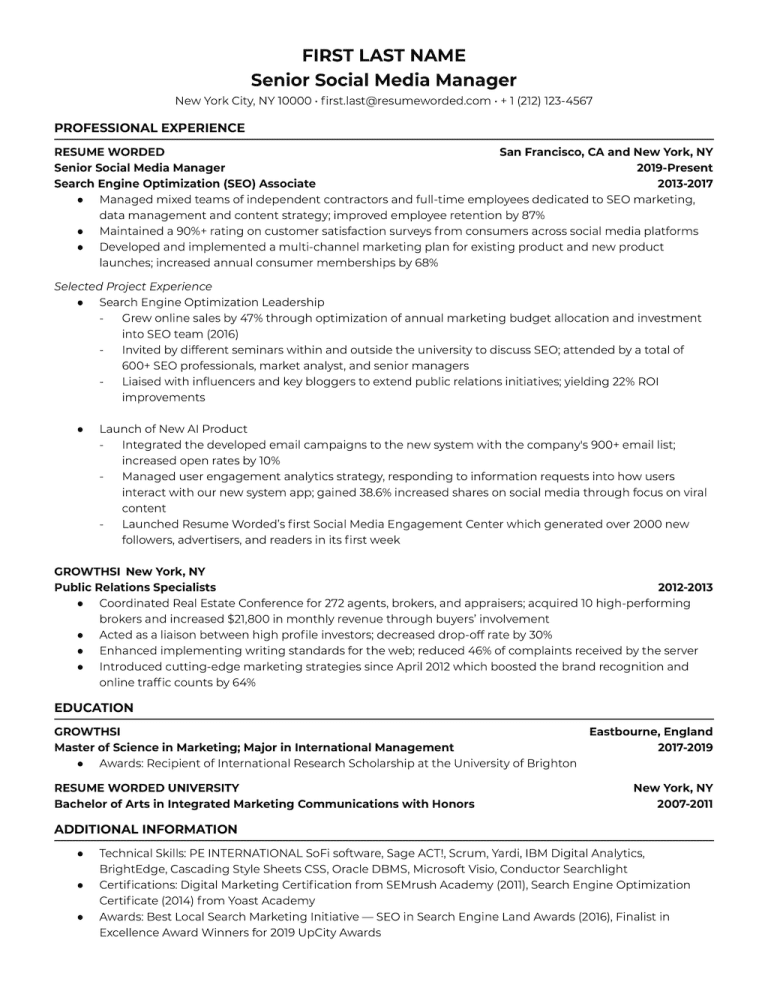13 Best Free ATS Resume Templates (Downloadable for 2025)
